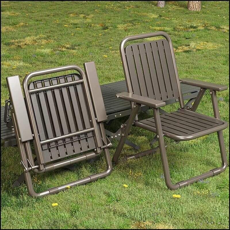 Складной комплект наружной мебели современного стиля: стол, стулья и столик, для балкона, сада и террасы, портативная садовая мебель, 55х53х84 см, 1 шт