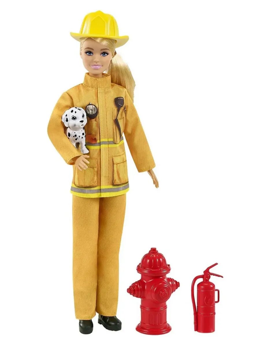 Кукла Барби в пожарной форме