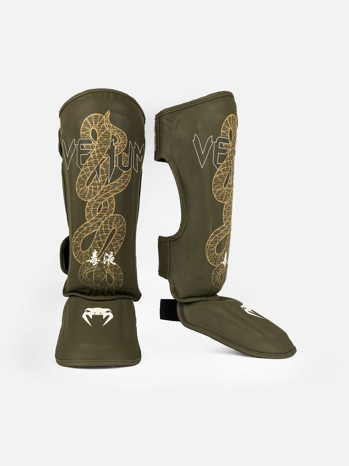 Щитки для голеностопа Venum Serpenti, искусственная кожа, размер M, для тайского бокса