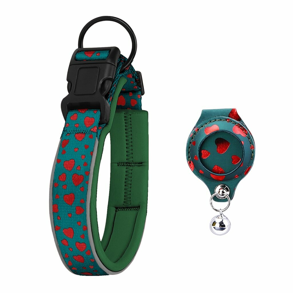 Отражающий собачий воздушный воротниц мягкий неопренурный нейлоновый нейлоновый питомец регулируется для ходьбы от средних больших собак мужчина самка