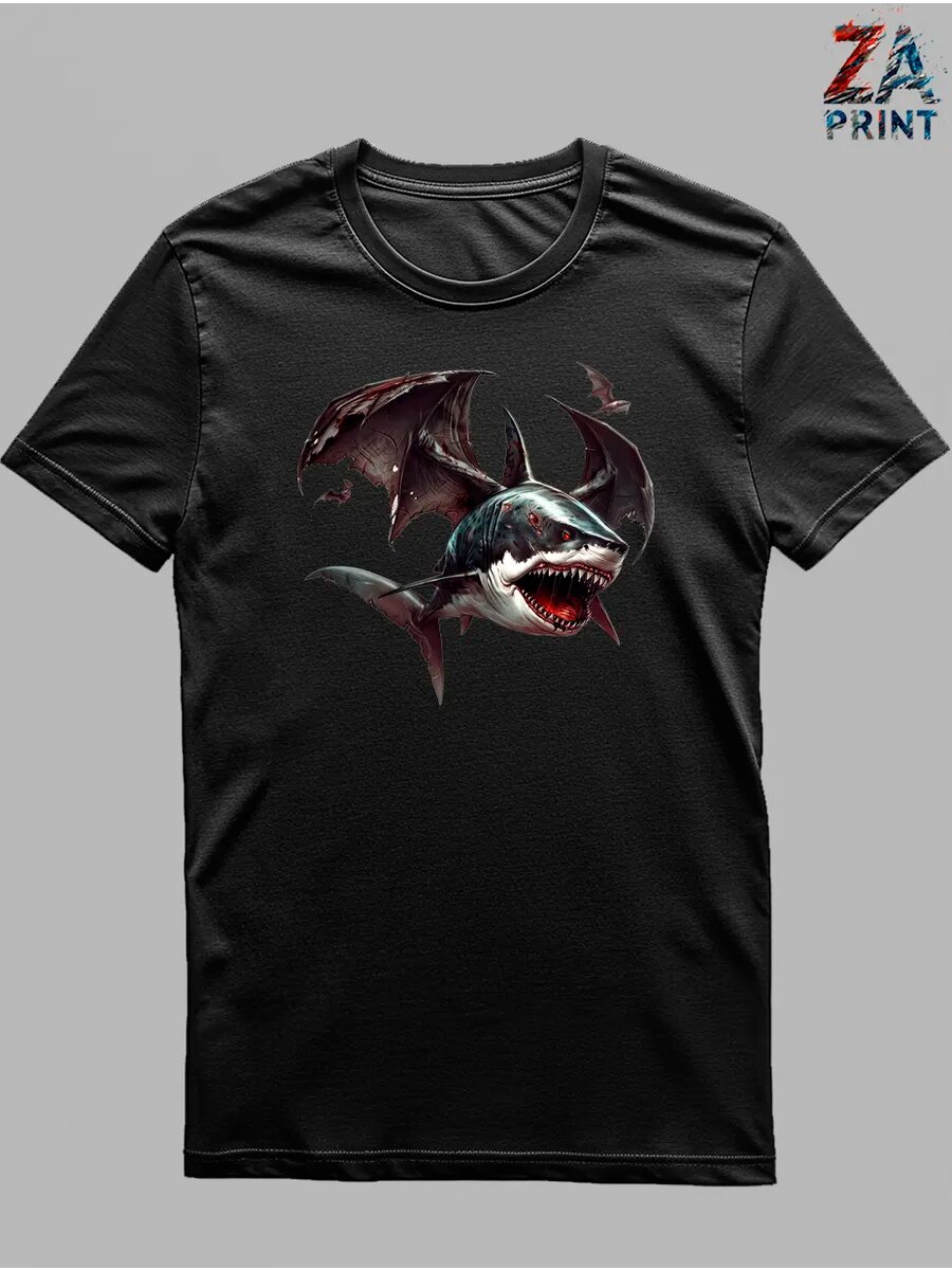 Футболка красочная акула