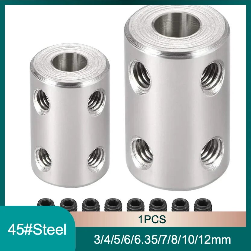 Стальной жесткий соединитель вала 3/4/5/6/6,35/7/8/10/12 мм 10mm to 10mm