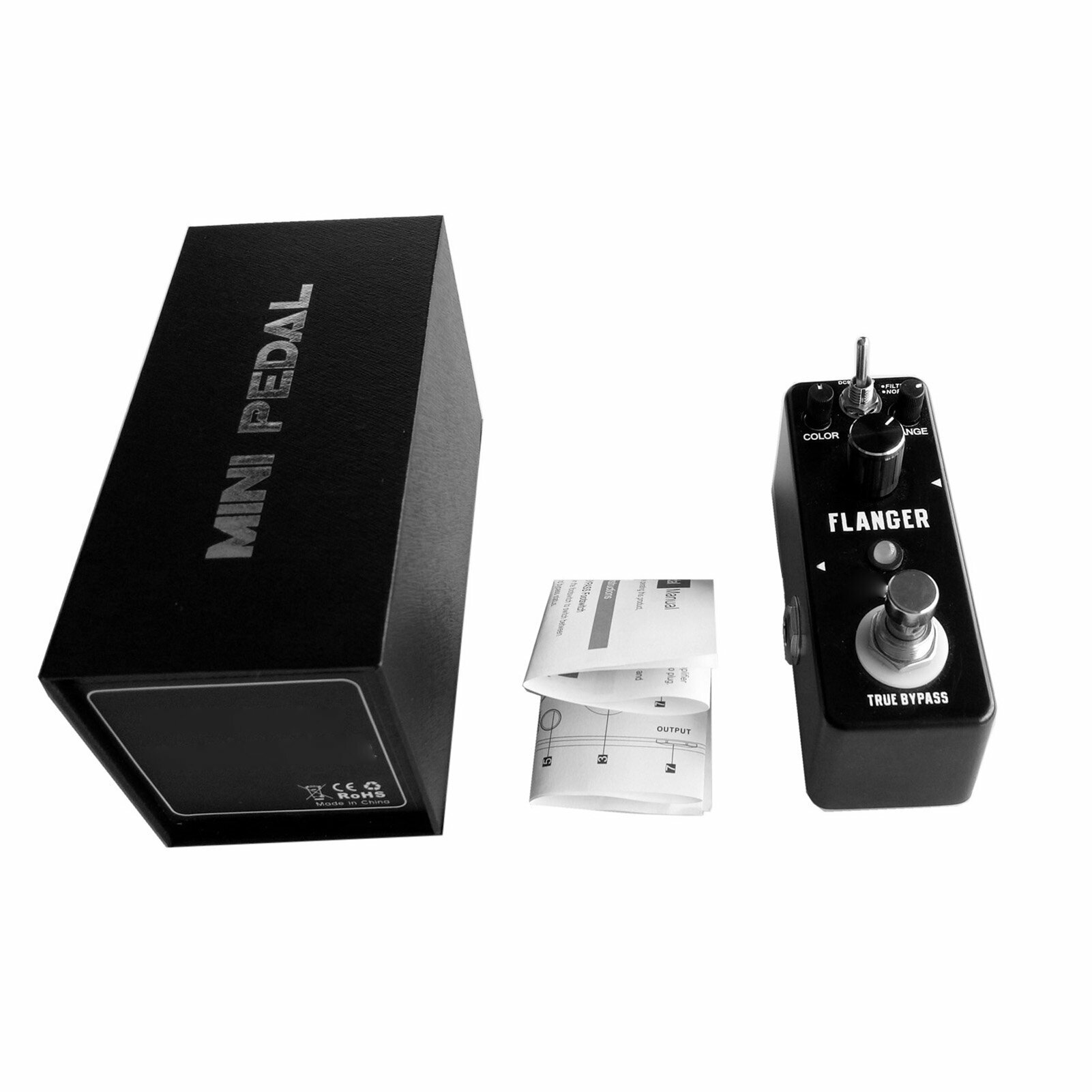 Гитарная педаль эффектов Rowin LN-312 Classic Analog Flanger с истинным байпасом, корпус из алюминиевого сплава.