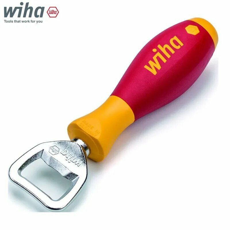 Wiha 04703 SoftFinish Открывалка для бутылок из нержавеющей стали Идеально подходит для мастерской и кухни