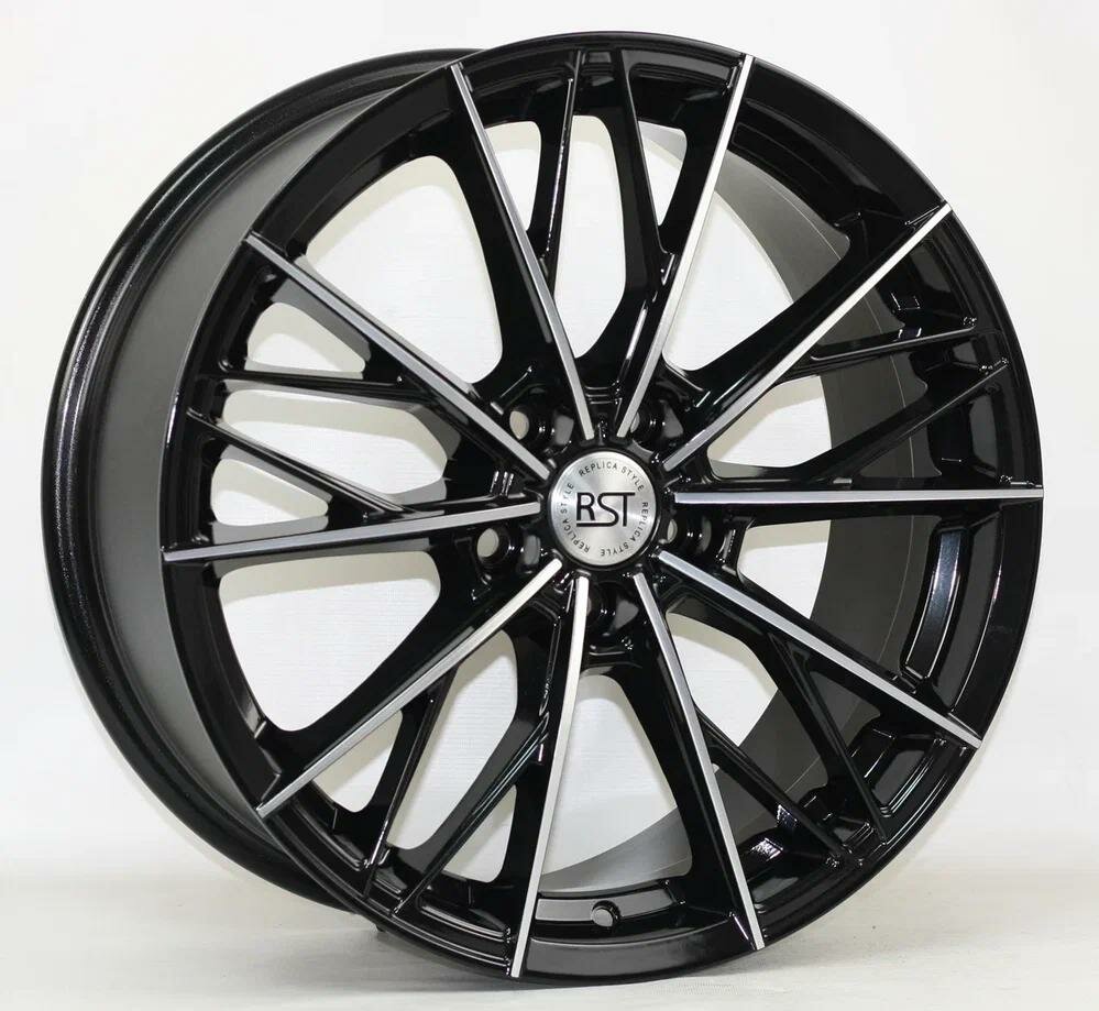 Диск автомобильный литой RST R248 18x8 5x108 et45 dia63.4 Чёрный с полированной лицевой частью