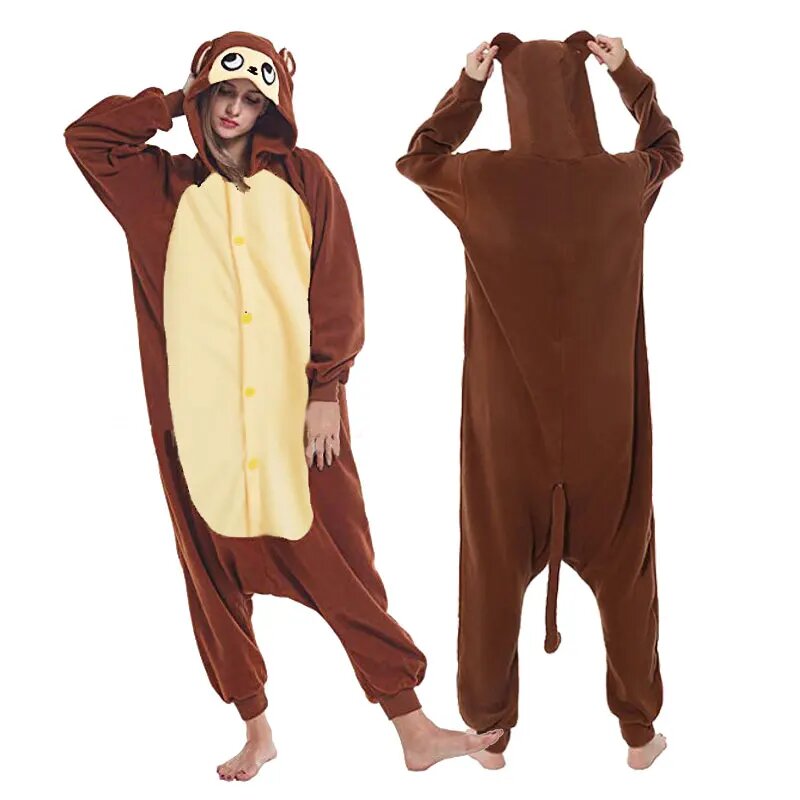 Костюм анималистический серый волк красный носорог огненный дракон S, Brown Monkey