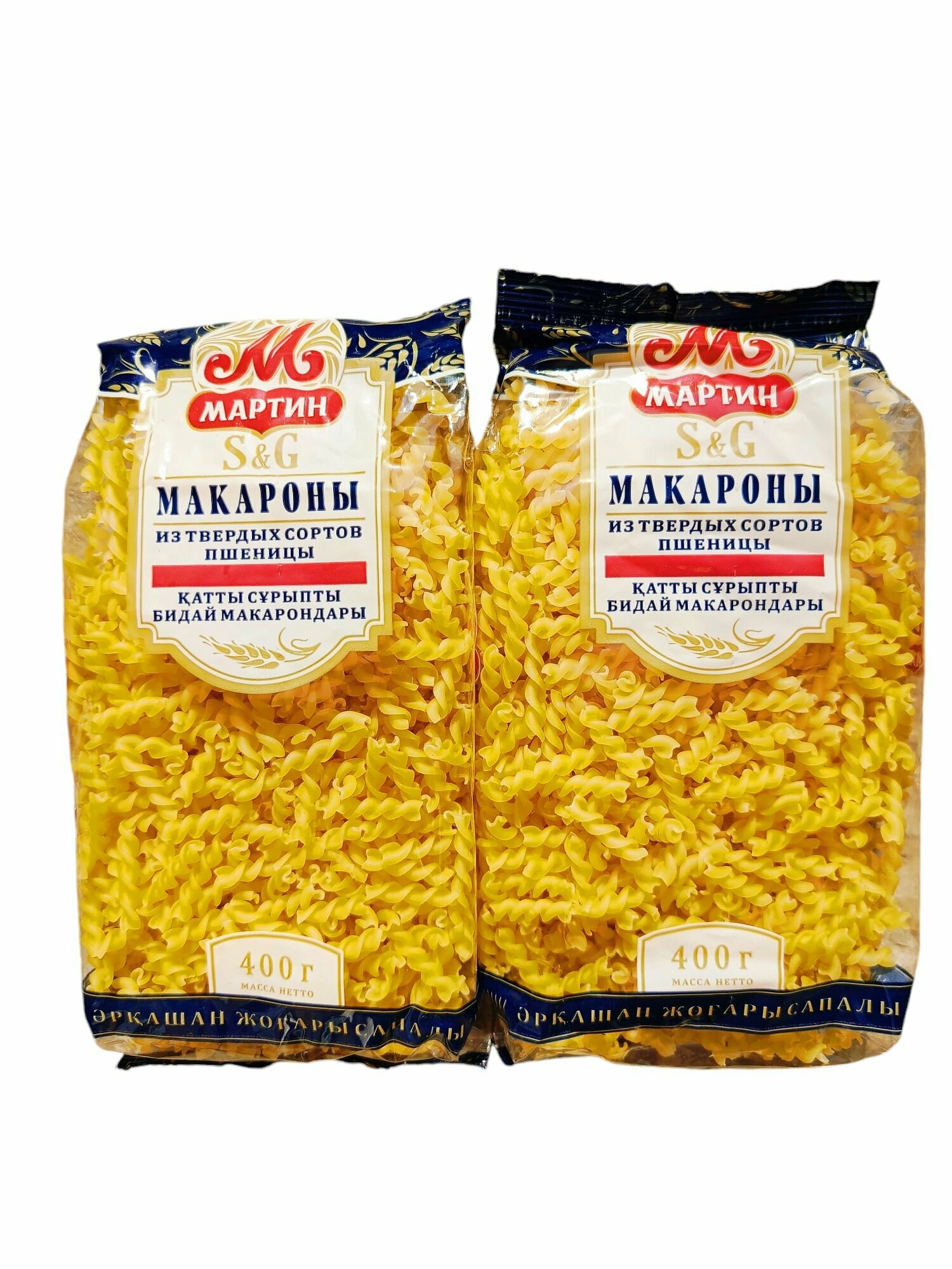 Макароны Мартин Спираль, из твердых сортов, 400г, без глютена, 2 пачки*400г