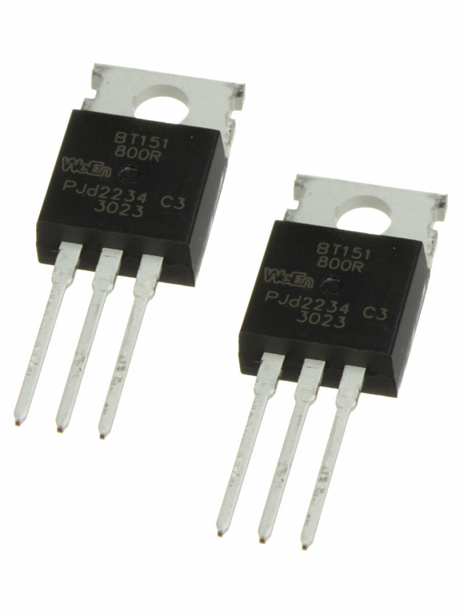 Тиристор BT151-800R TO-220AB WeEn (упаковка 2шт) 800В 12А 15мА