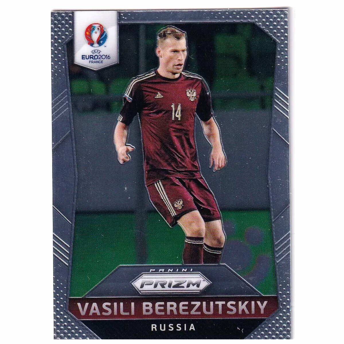 Коллекционная карточка Panini Prizm UEFA EURO 2016 France: #178 Vasili Berezutskiy