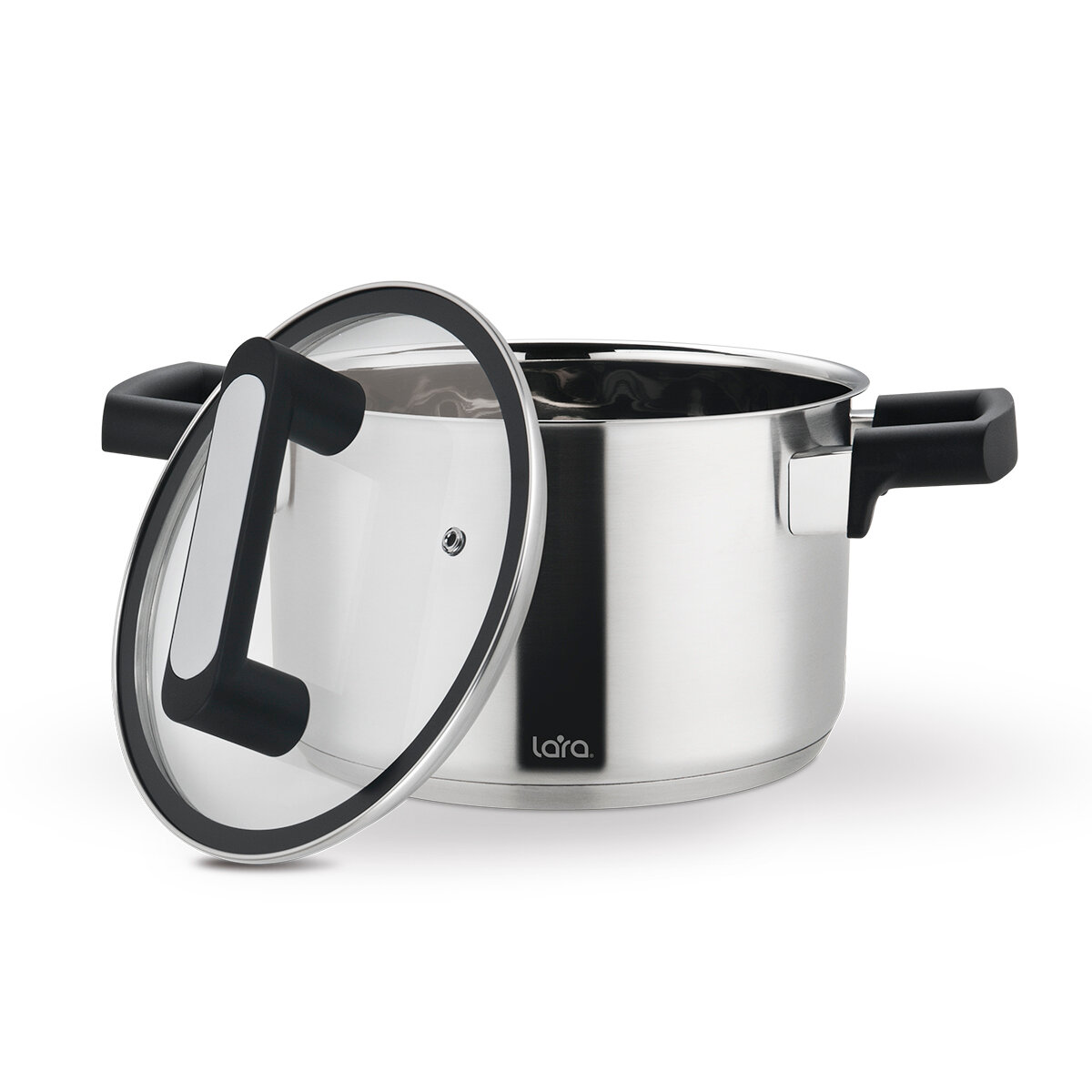 Кастрюля 2,1 л LARA, сириус, LR02-450, нерж. сталь, матовая полировка