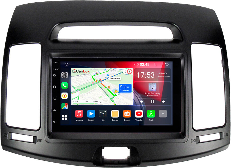 Штатная магнитола Hyundai Elantra 4 (HD) 2006-2011 (черная) Canbox 4/64 Android 10 (GTR7-RP-HDHD-30) (IPS, DSP, CarPlay)