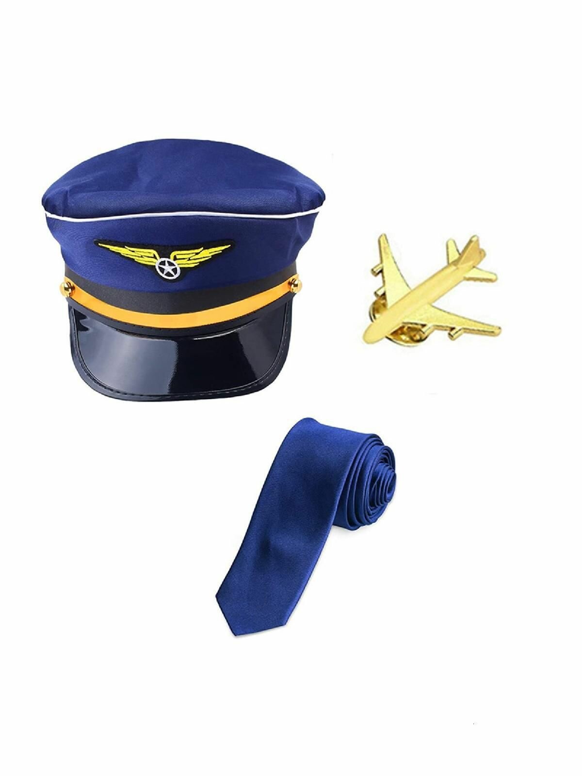 Комплект костюма капитана авиалинии, костюмы для ролевых игр стюардессы, аксессуар для косплея пилота для мужчин и женщин на Хэллоуин и маскарад, - Набор 10