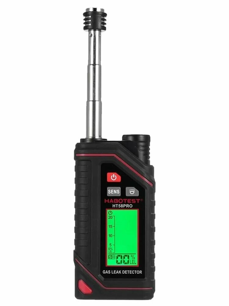 Детектор природного газа HABOTEST с выдвижным зондом длиной 11,5 дюймов, детектор утечки пропана со встроенной вспышкой.