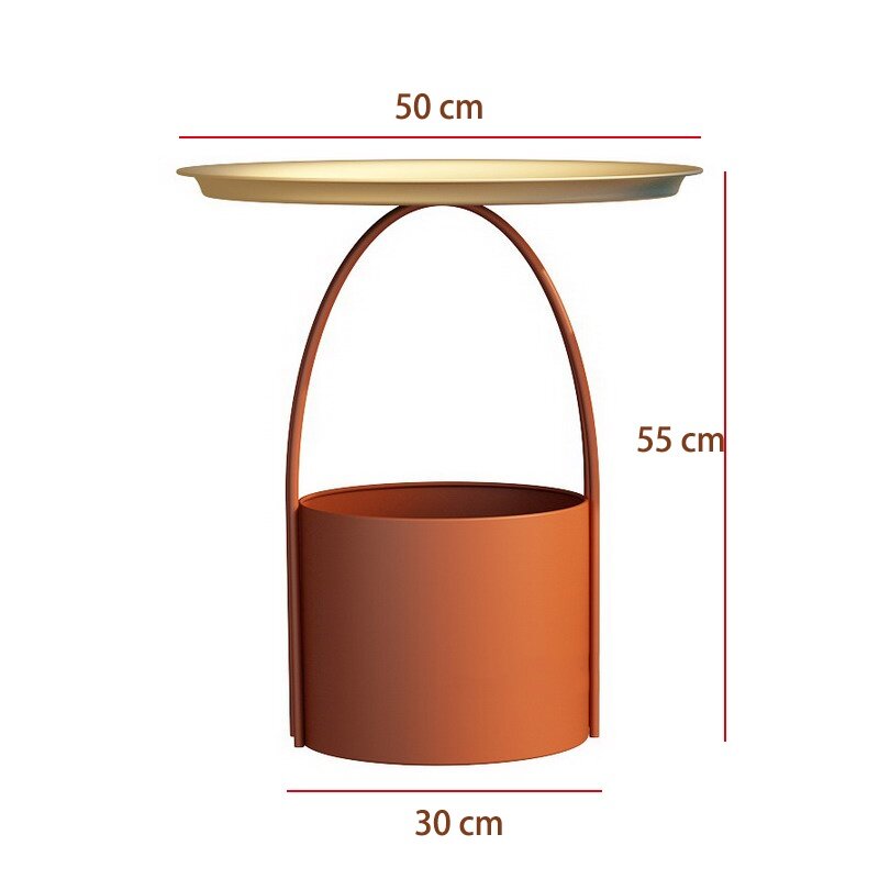 Железный стол Приемный стол Северный угловой столик Нанокин Размеры: 30 × 55 × 50 cm