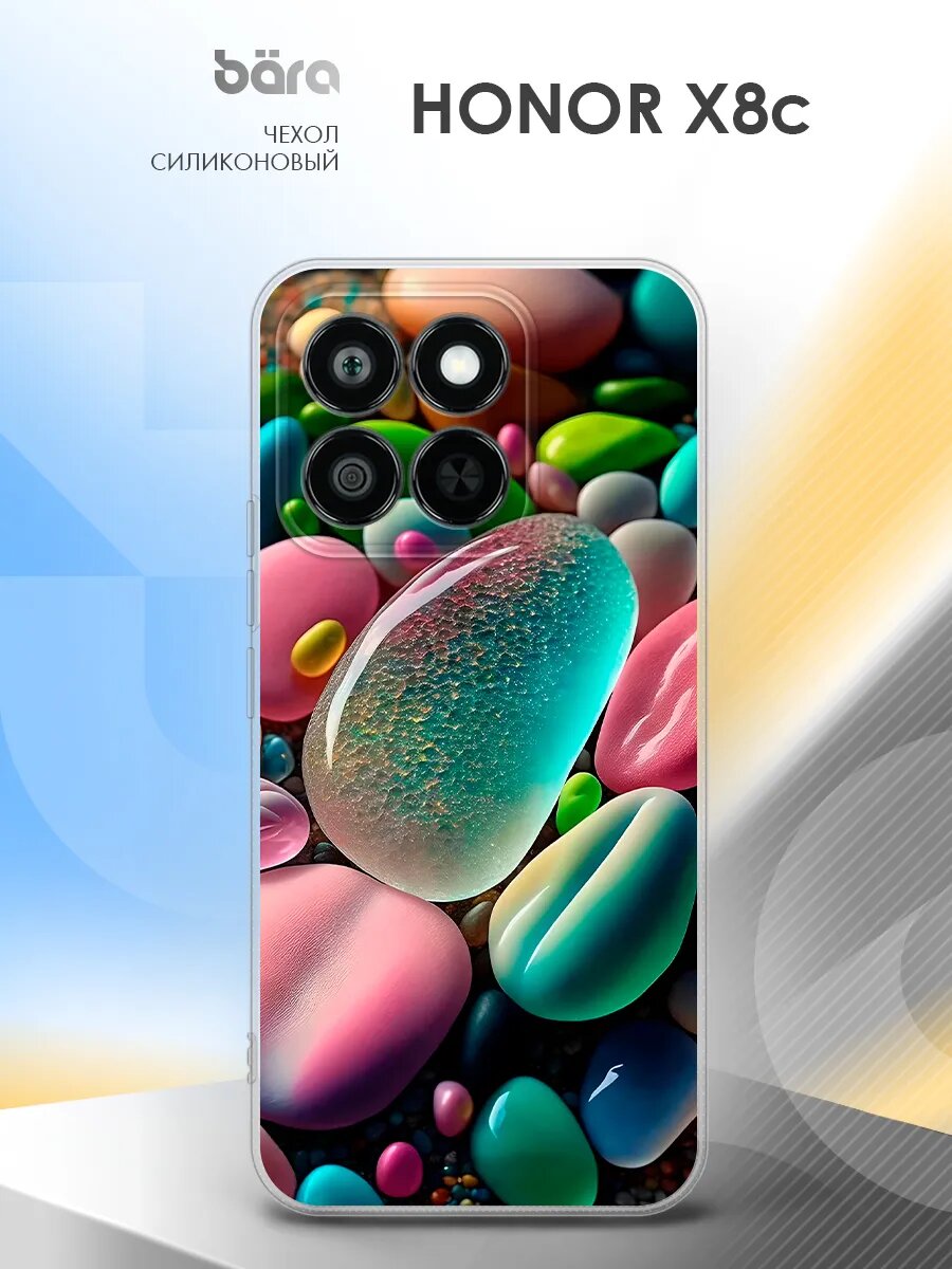 Чехол на Honor X8c, Хонор Икс8с, противоударный, силиконовый, с рисунком