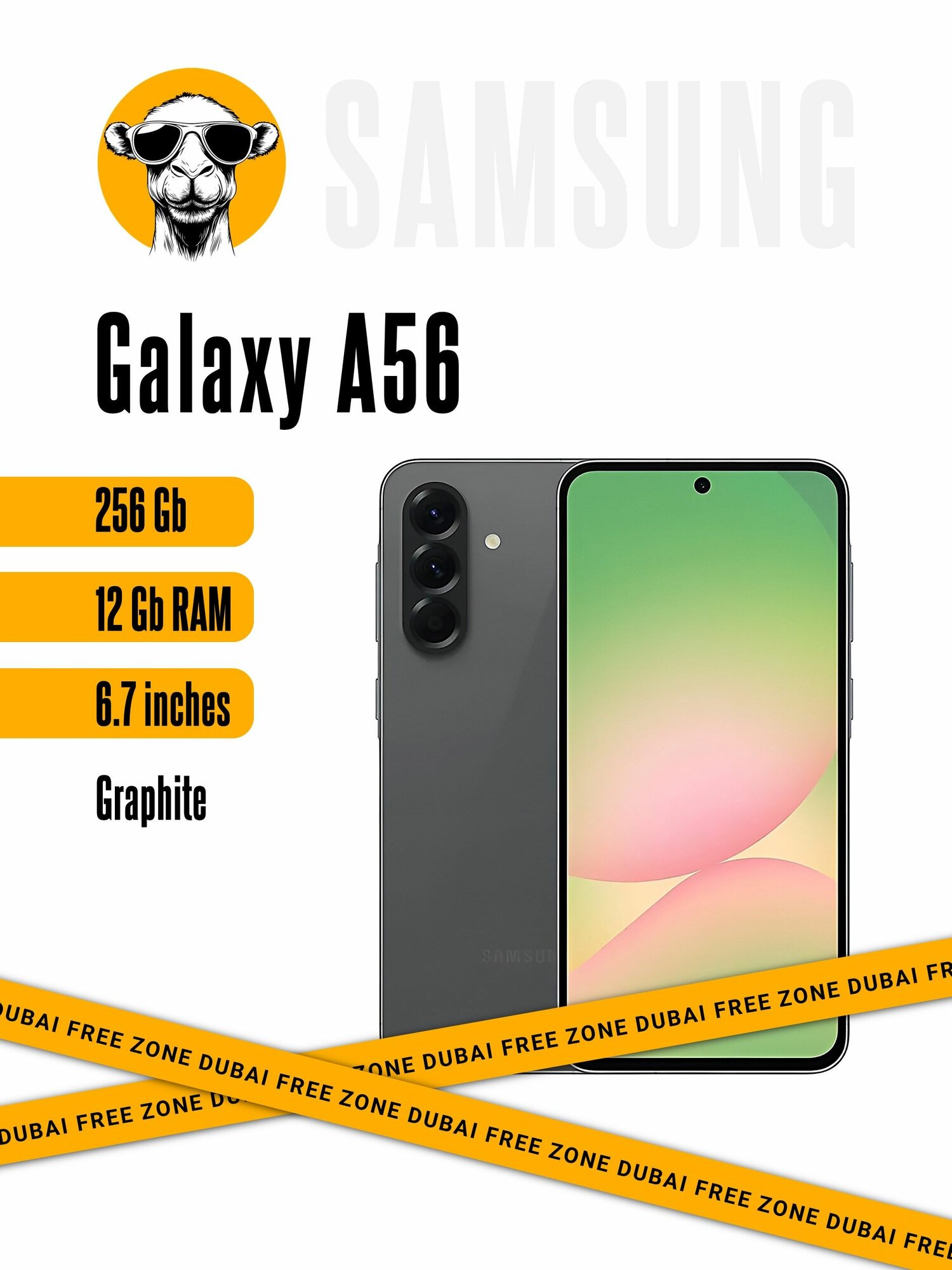 Смартфон Samsung Galaxy A56 12/256Gb Graphite/Чёрный