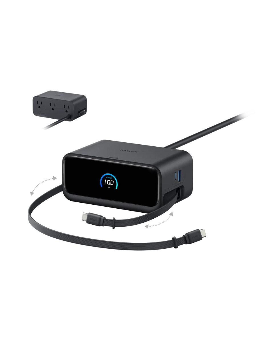 Anker Nano Charing Station (7-in-1) 100w A91C8, черный, повербанк зарядное устройство