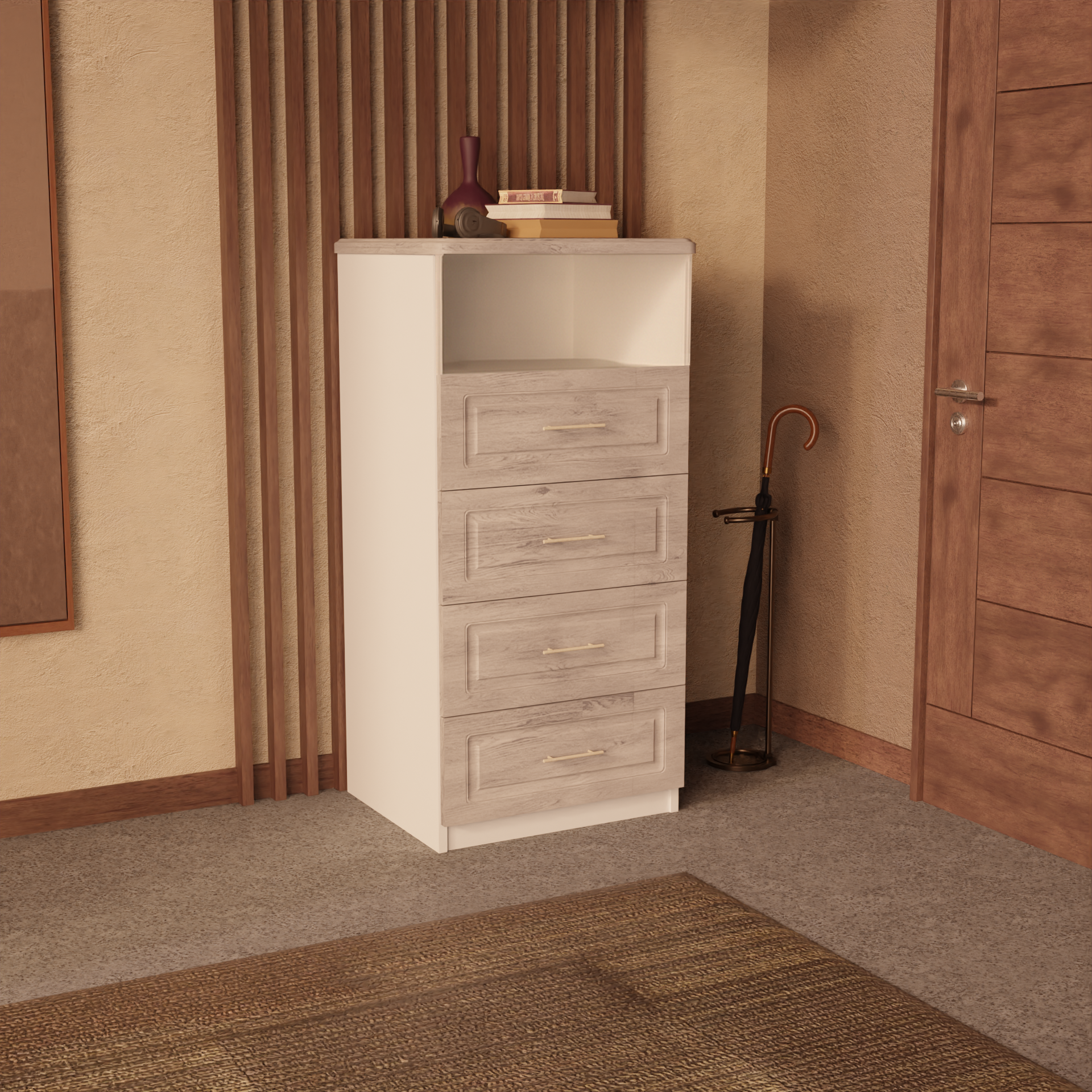 Комод 600-4(ниша) МДФ Катерина