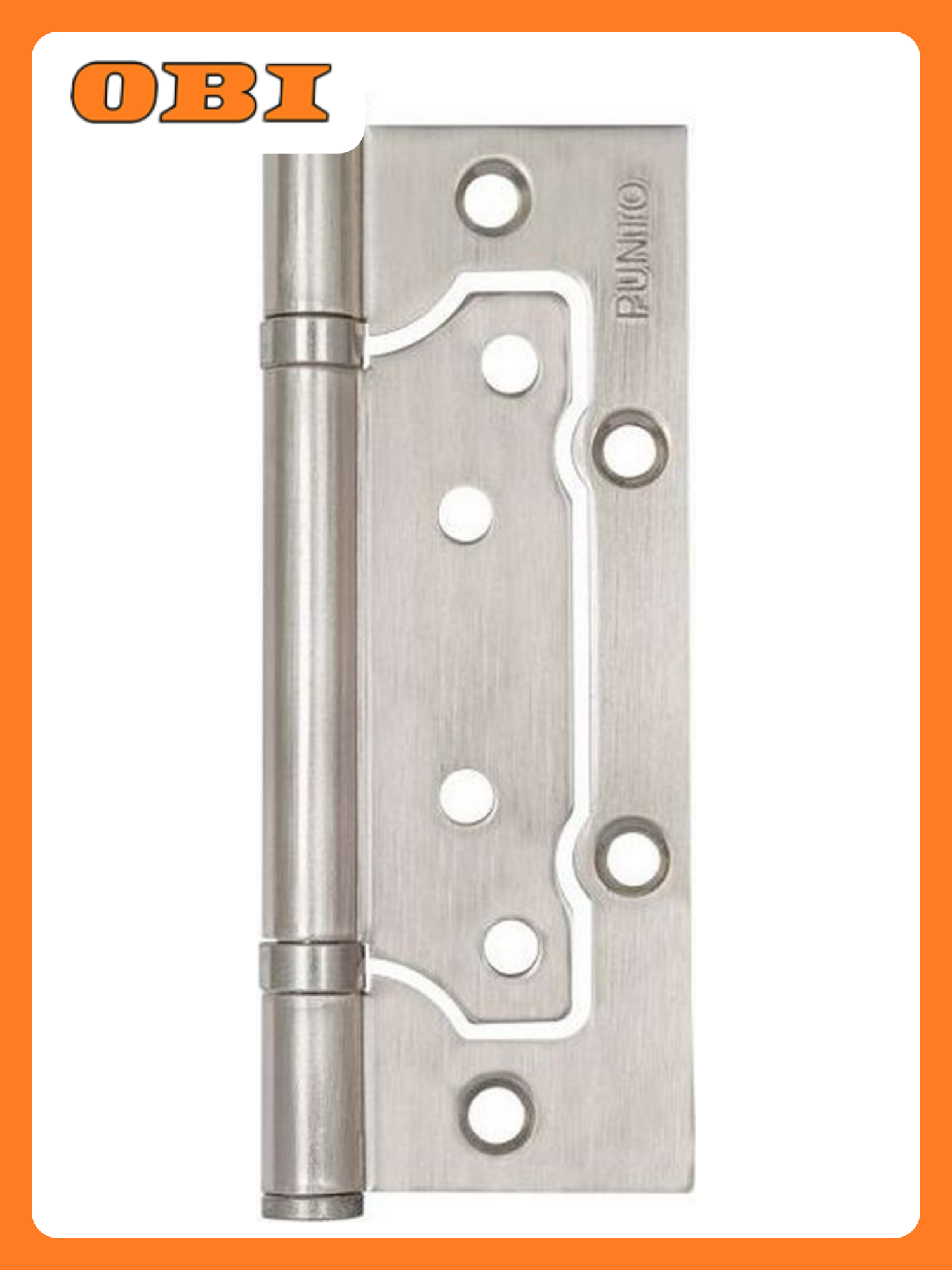 Дверная петля универсальная накладная PUNTO 200-2B 125x51x2,5 мм матовый никель