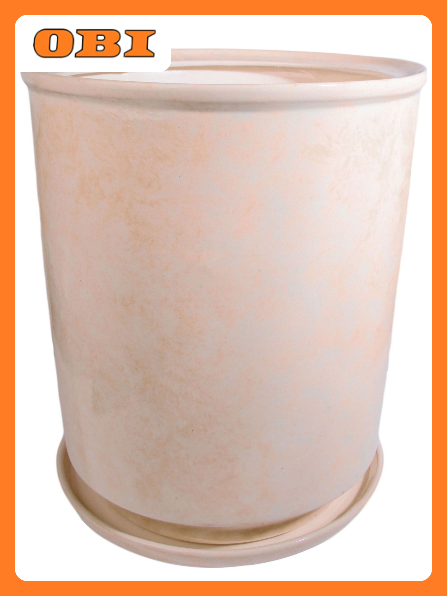 Вазон d33 см керамический бежевый