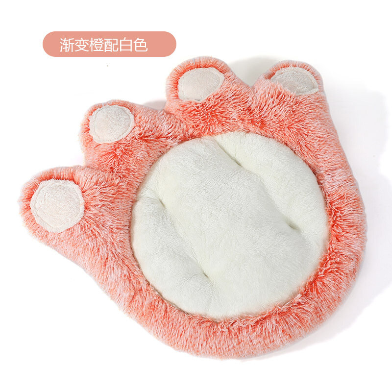 Когти домашние животные плюшевые креативные милые и милые медвежьи лапы Градиентный оранжевый с белым_Большой размер -