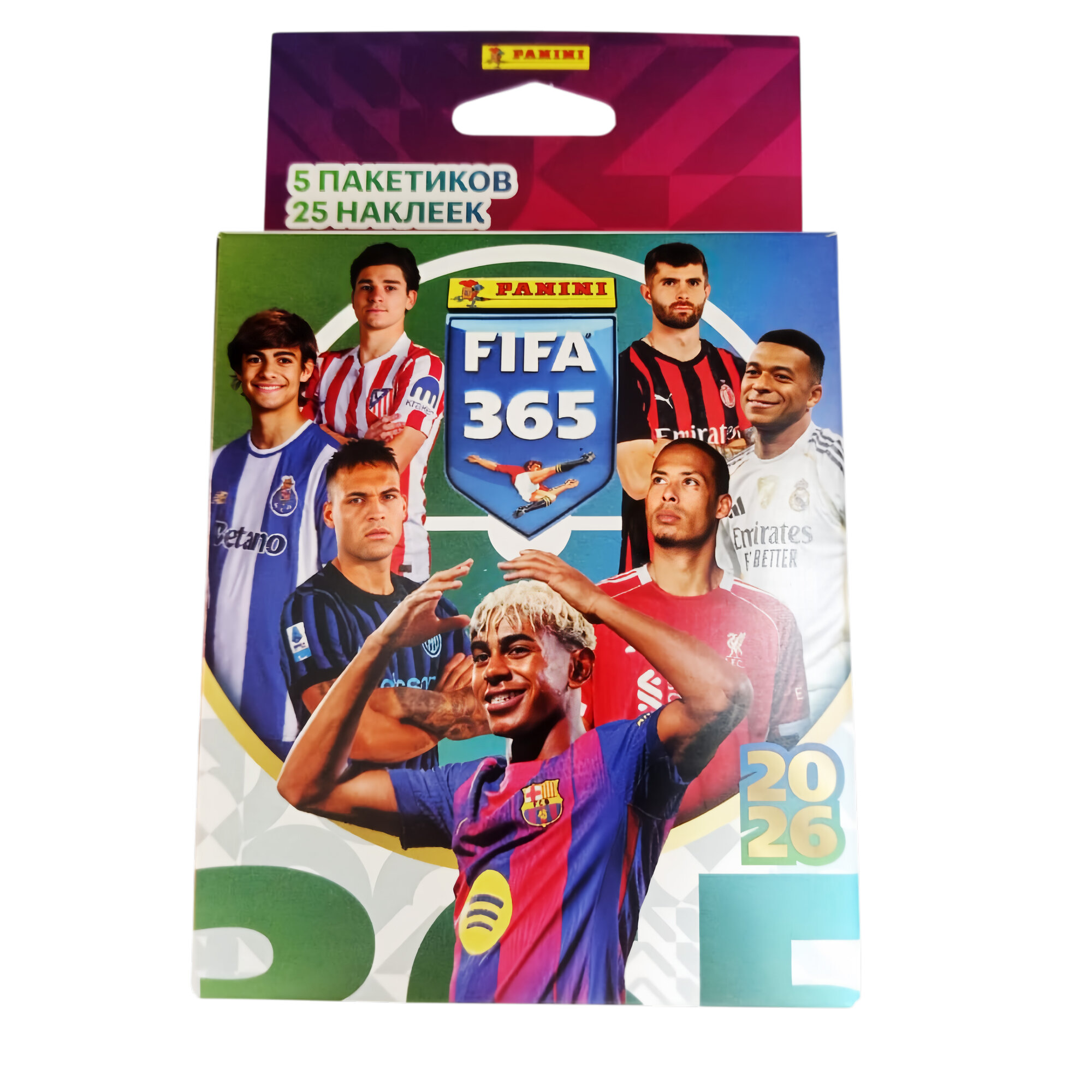 Блистер Панини / PANINI FIFA 365 - 2026 набор из 5 пакетиков наклеек