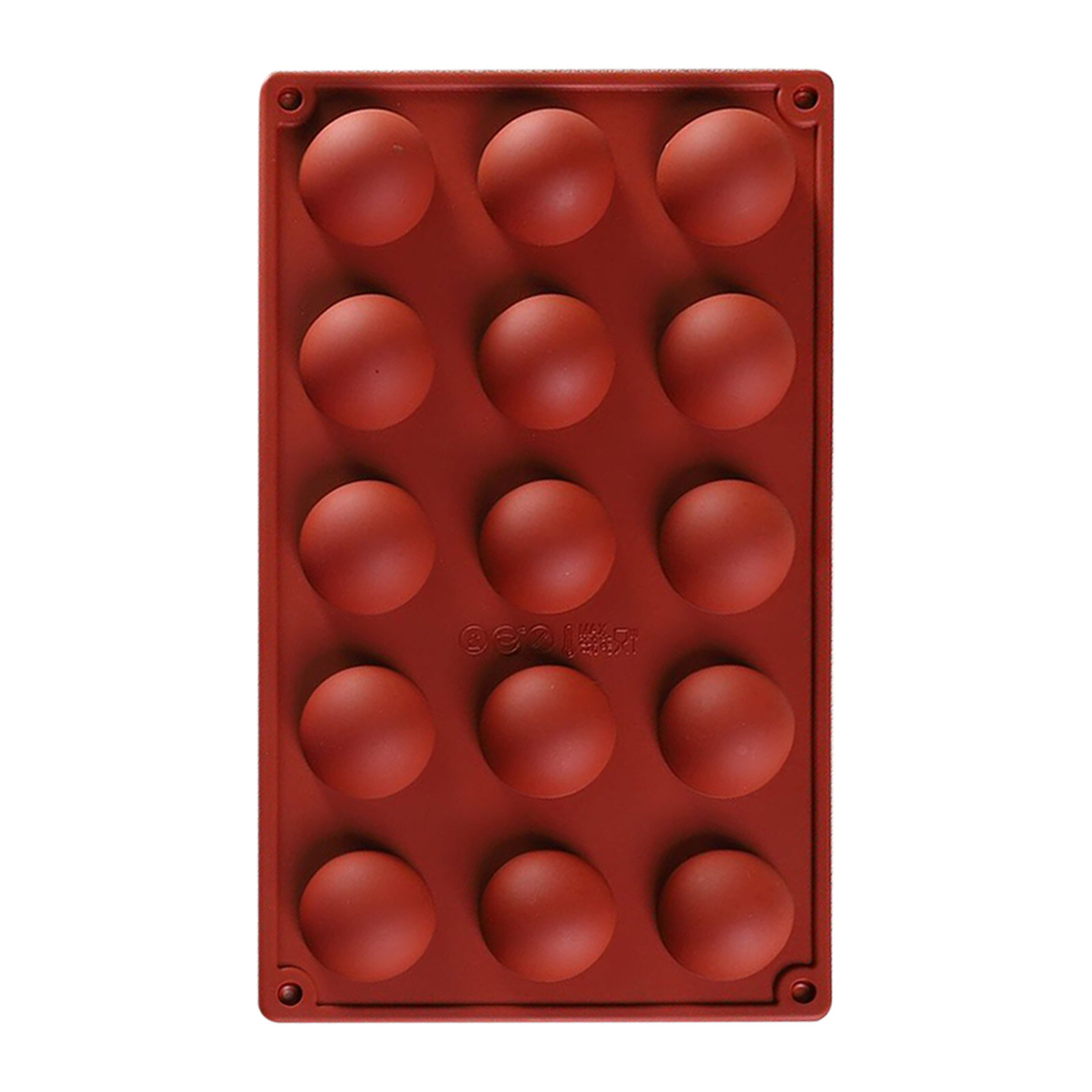 5 ПК Силиконовая полуша сферическая форма для выпечки круглая 15 отверстий нон-стик для ДИЙ торта кексов пани для шоколадного торта желе купола мусса пуддинга коричневый размер 29*17см диаметр полушариков 3,8см температура -40℃~230℃