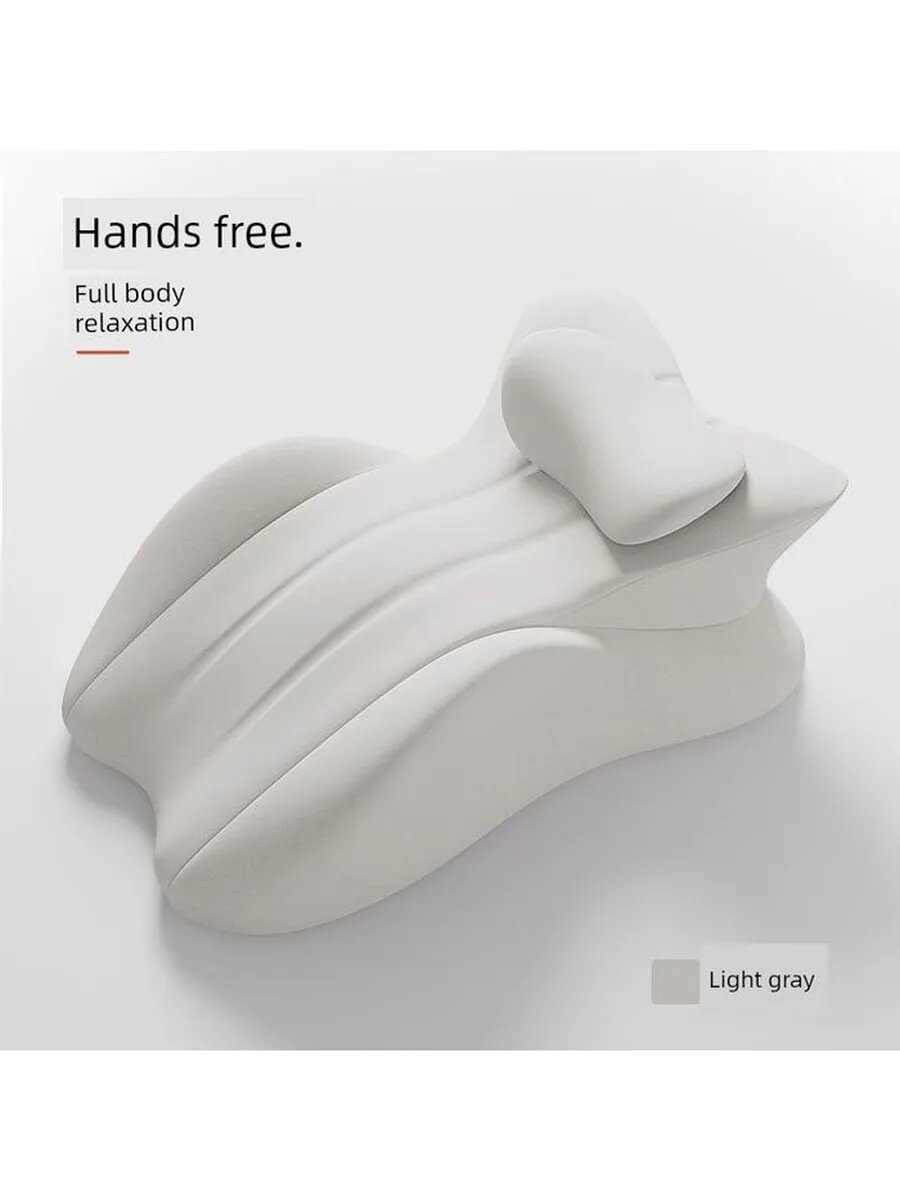 Подушка для сна-Плед Светло-серый (с подушкой)