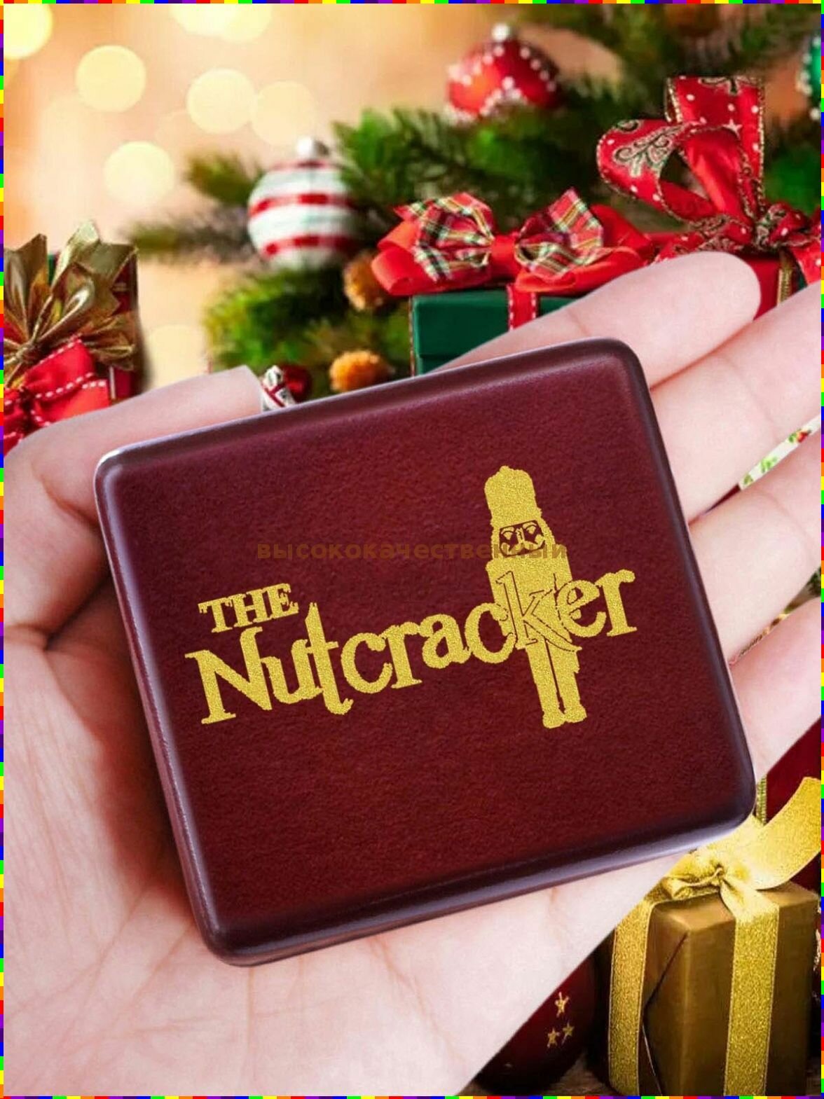 Деревянная шкатулка с музыкальной композицией из балета Щелкунчик