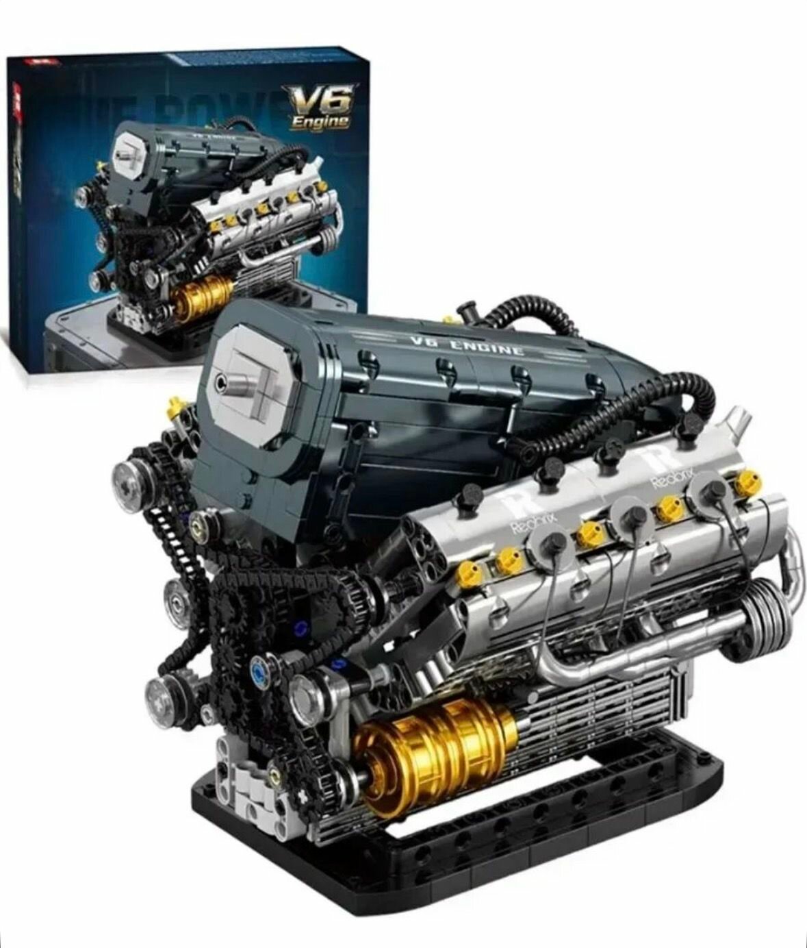 Конструктор спортивный Двигатель V6 1268 деталей