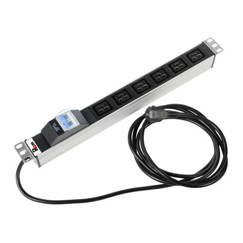 Блок распределения питания Rem (R-16-6C19-A-440-3) гор. размещ. 6xC19 базовые 16A Schuko 3м