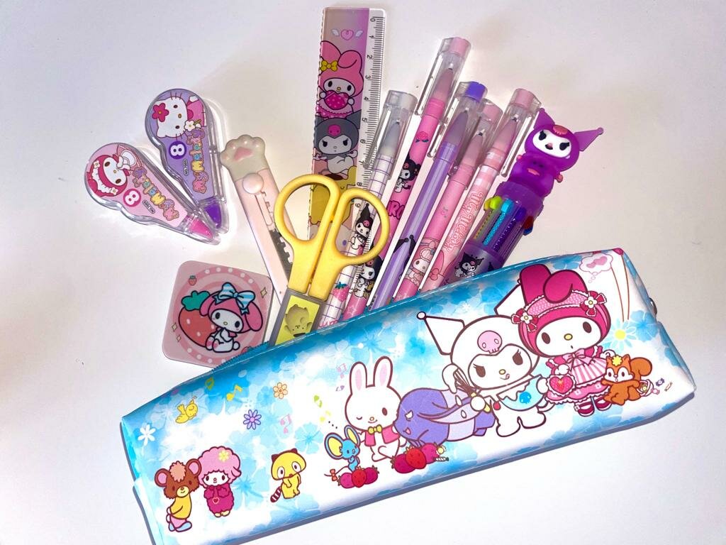 Пенал - косметичка школьный Куроми, Мелоди, Хелло Китти