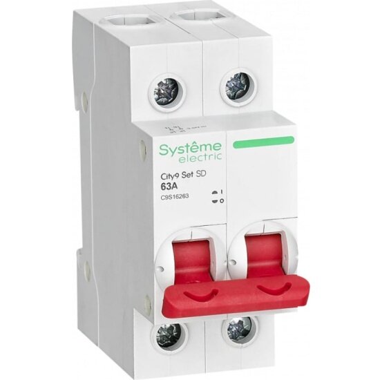 Выключатель нагрузки Systeme Electric (schneider Electric) 2п 63А 400В City9 Set, C9S16263