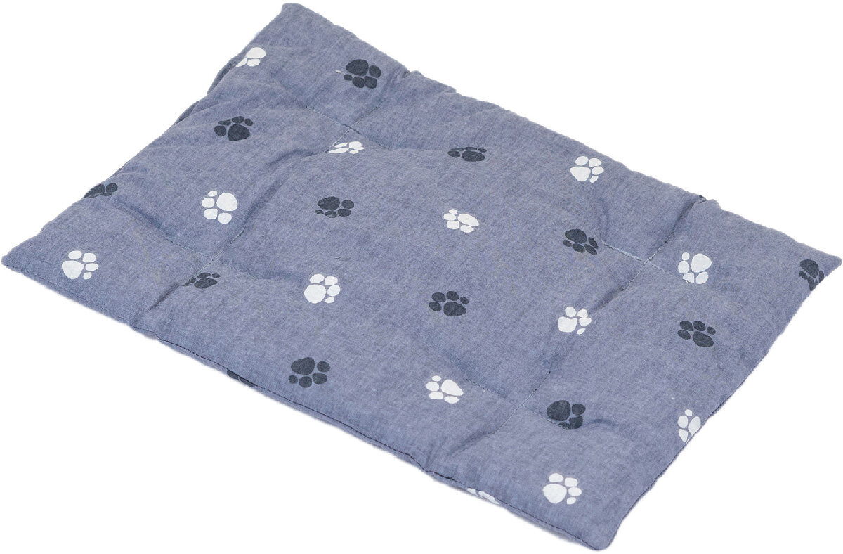 Лежак для собак и кошек Дарэленд прямоугольный стеганый серый хлопок 50 х 36 х 2,5 см (1 шт)