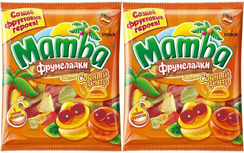 Жевательный мармелад Mamba Сочный центр 70 г х 2 штуки