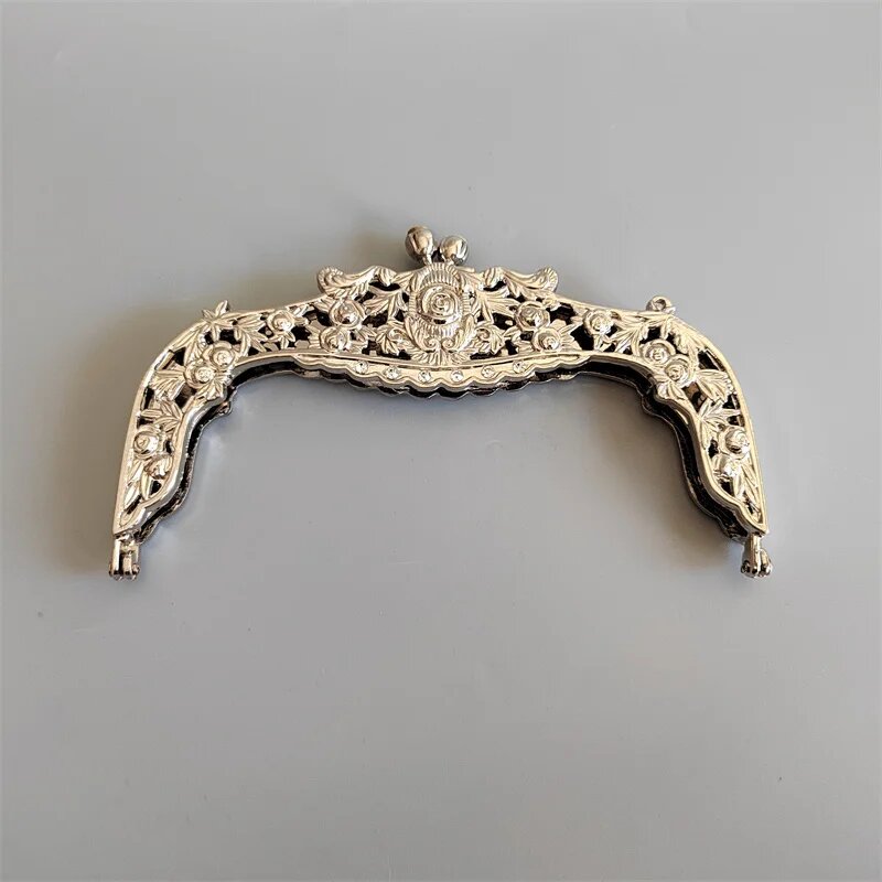 Винты Obag1 в античном стиле, латунный, бронзовый, металлический каркас кошелька, с кристаллами на поверхности, набор из античного материала, металлическая ручка для кошелька, 1 комплект silver