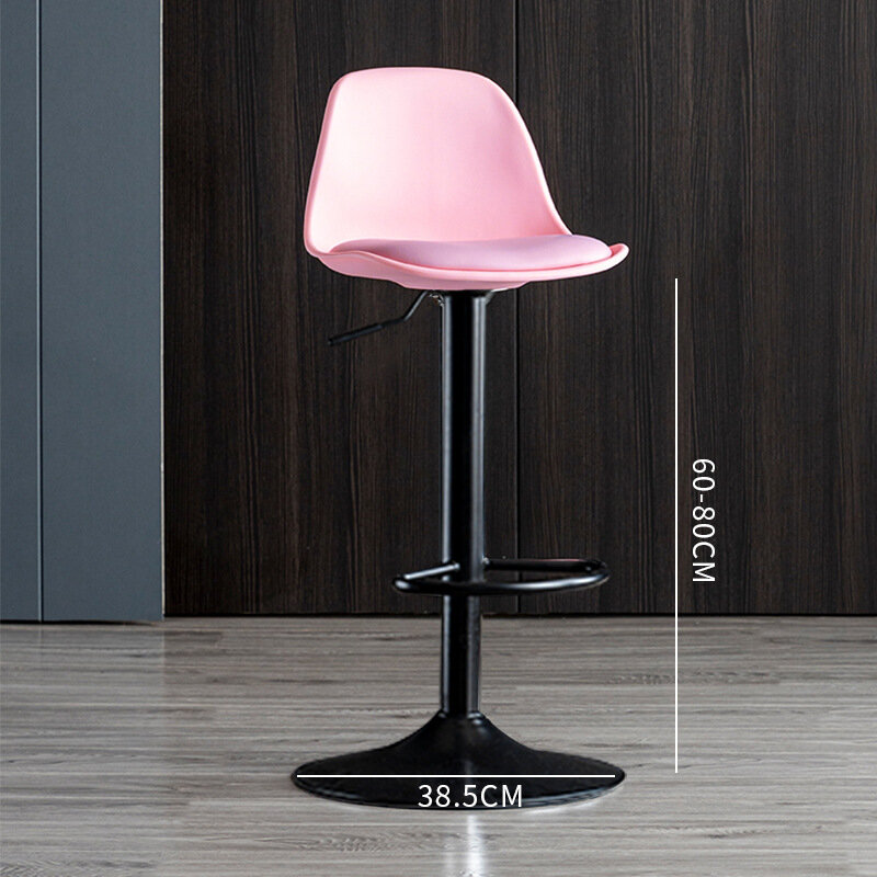 Барный стул, бытовой высокий стул, стул-подъемник, современный простой табурет, стойка регистрации, кассир, барный стул, спинка, высокий барный табурет