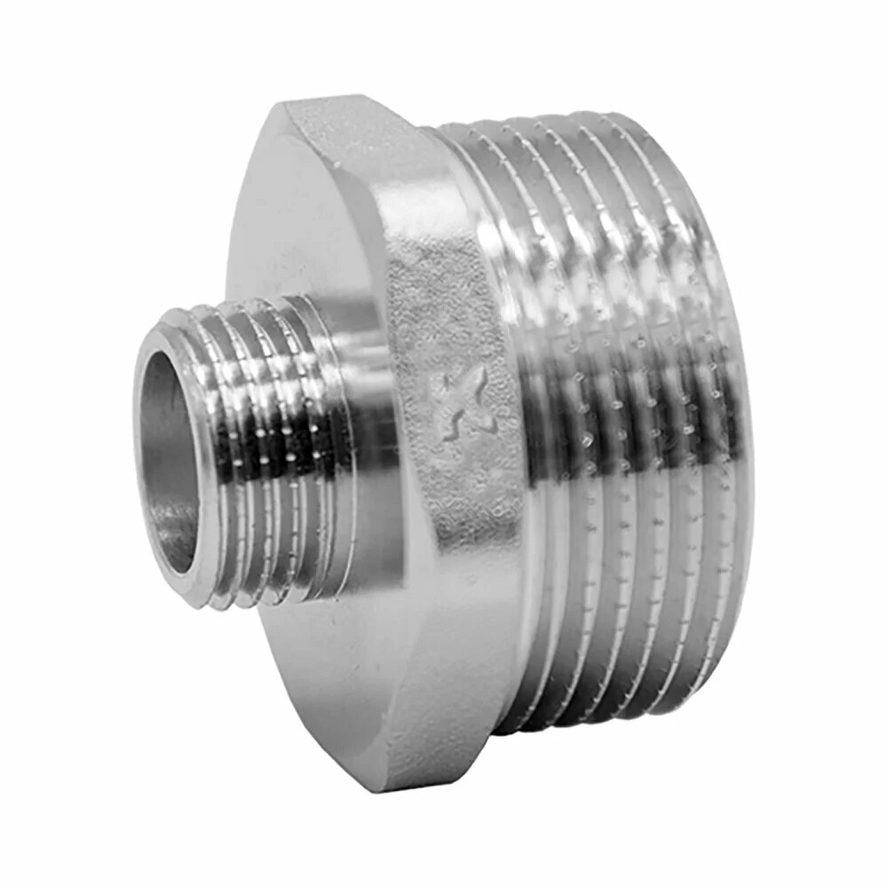 Ниппель переходной (бочонок) 3/4"х1/2", никелированный, IVANCI | IVC.104580. N.04