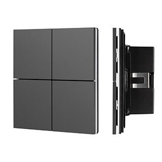 039663 ARLIGHT Кнопочная панель KNX-304-23-IN Black (BUS, Frameless) (IARL, IP20 Металл)