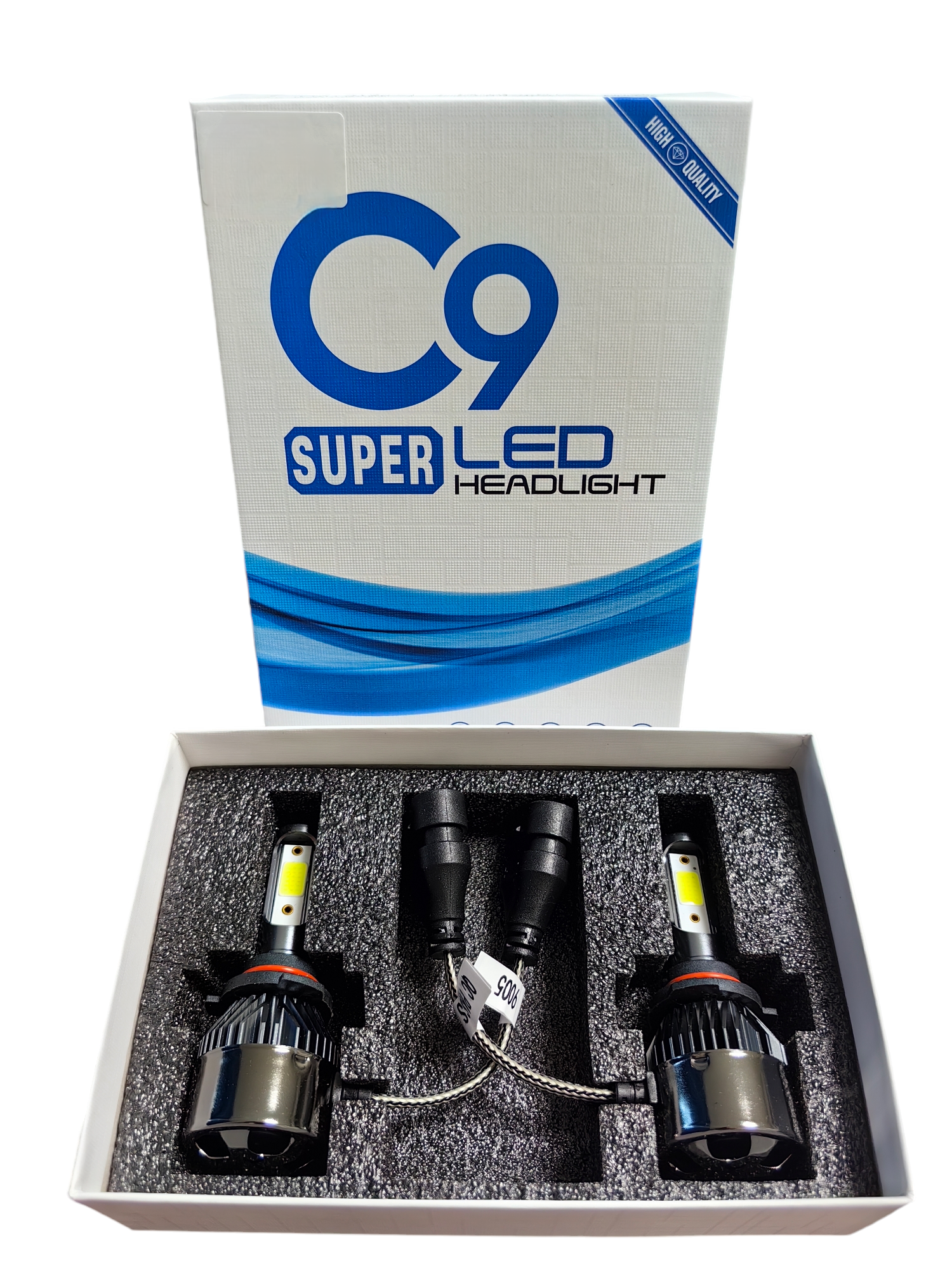 Светодиодные лампы головного света C9 Super Led HEADLIGHT HB3/9005, 12 В, 6000 K, 2 шт.