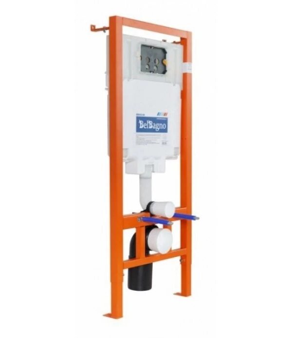 Комплект 2 в 1 Система инсталляции для унитазов BelBagno BB002-80 с кнопкой смыва BB007-PR-NERO. M B