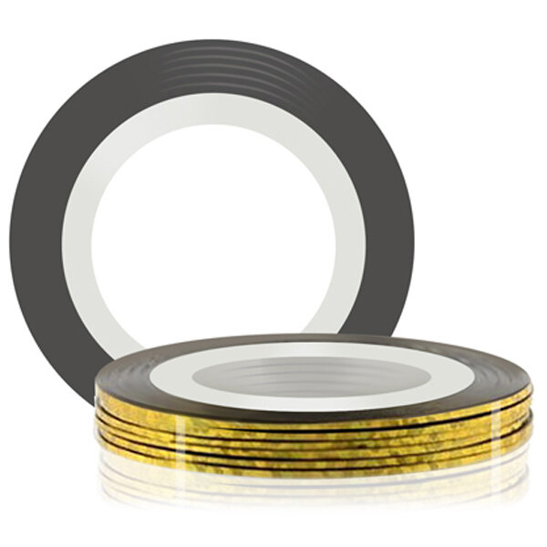 RuNail Professional Самоклеющаяся лента для дизайна ногтей (цвет: золото), 20м*0,1 см