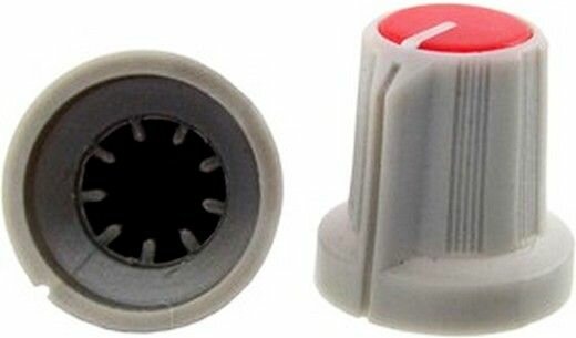 RR4836 6mm круг красный, Ручка приборная / 10 штук