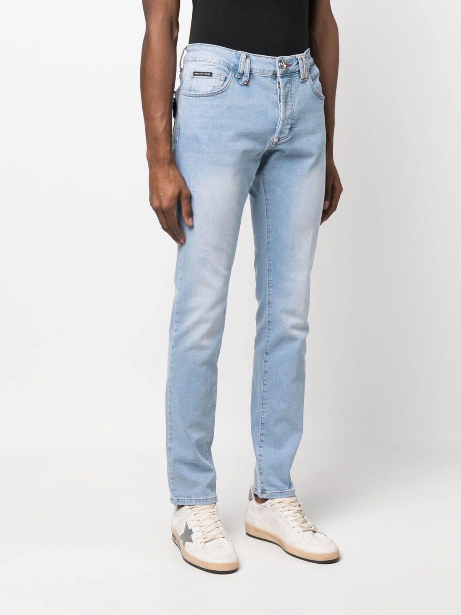 Джинсы PHILIPP PLEIN Super Straight-cut stonewashed jeans, размер XS, blue — фото 1