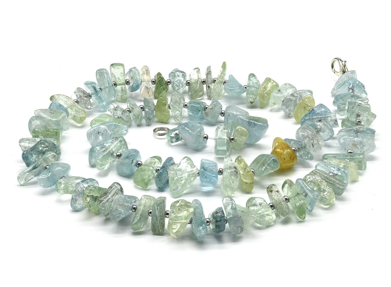 Бусы, аквамарин