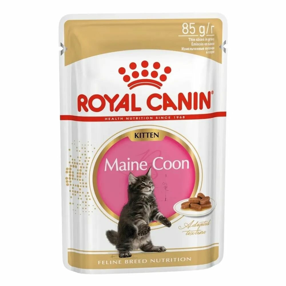 Влажный корм Royal Canin Maine Coon для кошек породы мейн-кун в возрасте от 3 до 15 месяцев, 85 г