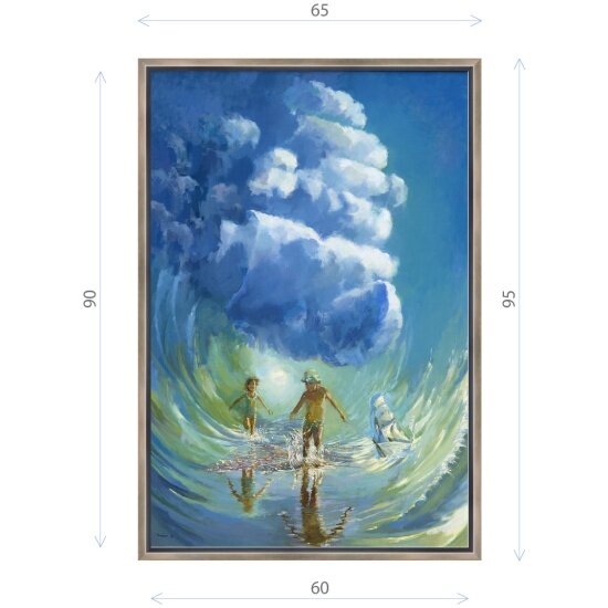 Картина Декор Депо Ксении Черномор Бригантина Матовый холст в раме 95х65 см