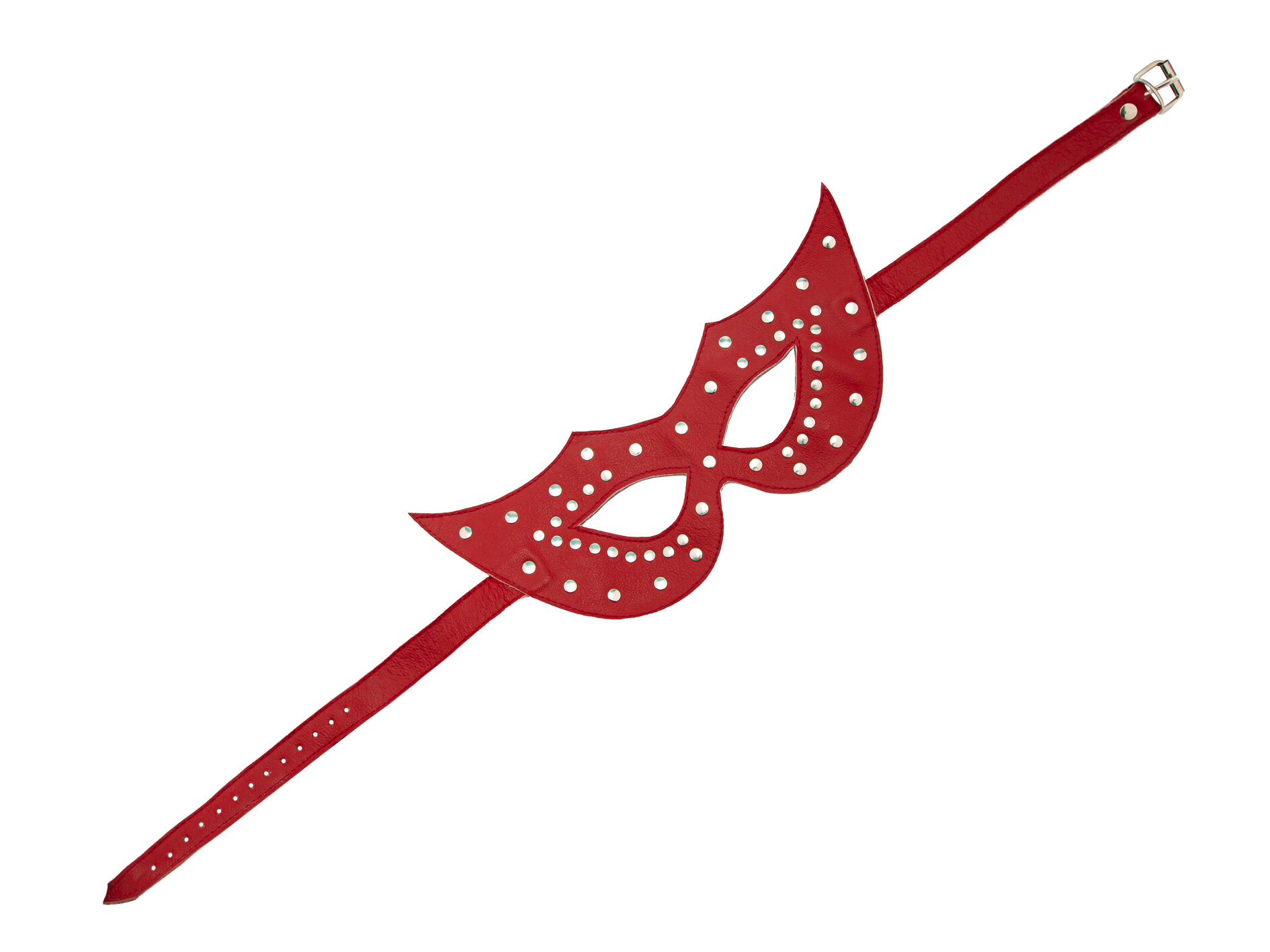 Очки-маска Подиум с клепками, красные Подиум Очки-маска Подиум с клепками, красные