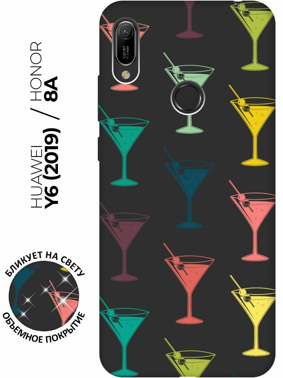 Матовый чехол Vermouth для Honor 8A / 8A Pro / Huawei Y6 (2019) / Y6 Prime (2019) / Хонор 8а / 8а Про / Хуавей У6 2019 с 3D эффектом черный