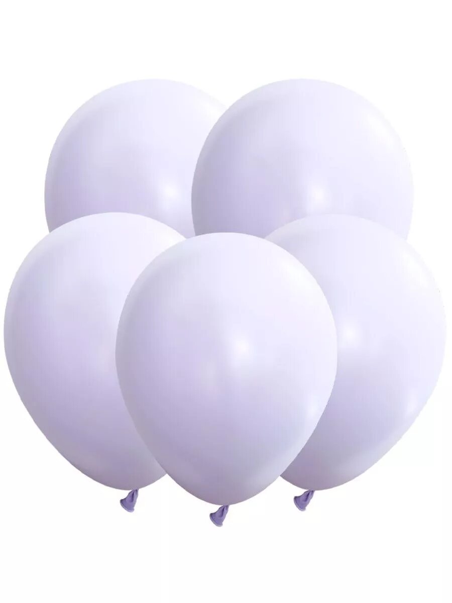 Сиреневый Макаронс, Пастель / Lavender, латексный шар (5"/12,5 см ) 100 шт. / Веселуха, Турция